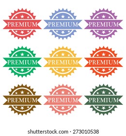 Premium Badge Color Vector Stock Vector (Royalty Free) 273010538 ...