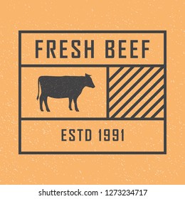 Premium Beef Logo Labels Badges Design Stock Vector (Royalty Free ...