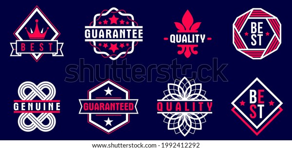 Premium Best Quality Vector Emblems Set Stock Vector (Royalty Free ...