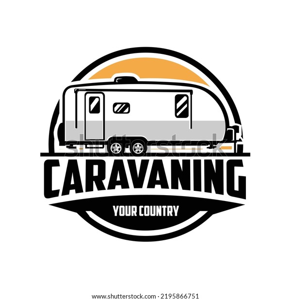 Premium Caravaning Emblem Logo Vector Illustration Stock Vector ...