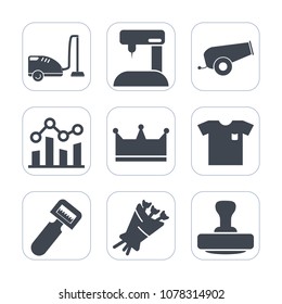 Premium Fill Icons Set On White Stock Vector (Royalty Free) 1078314902 ...