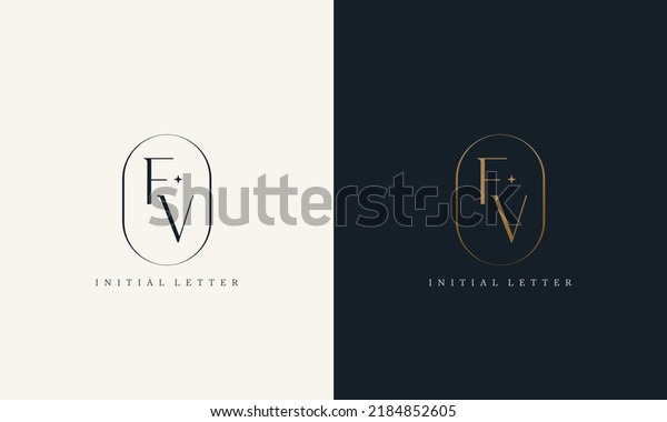 monograma de logotipo FV premium con: vector de stock (libre de ...