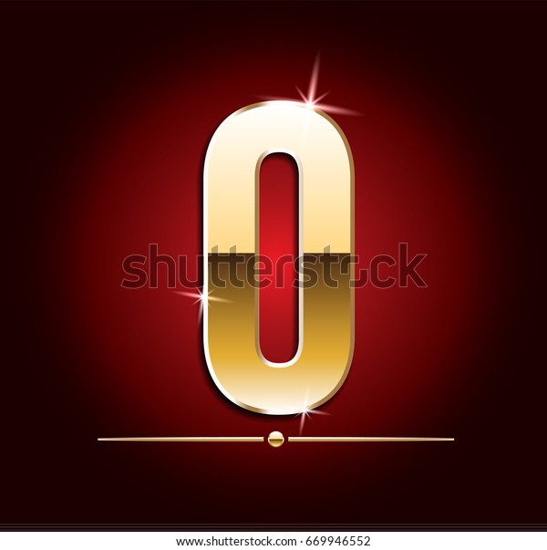 Premium Gold O Letter Vector Illustration Stock Vector (Royalty Free ...