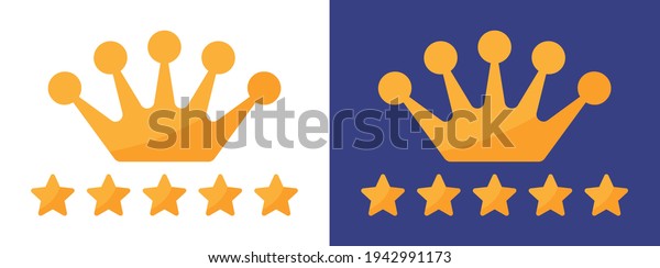 Premium Golden Crown Vip Five Stars Stock Vector (Royalty Free) 1942991173
