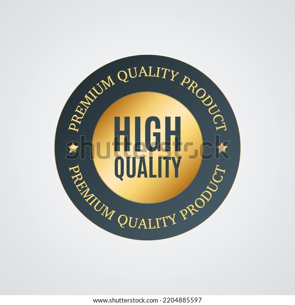 Premium Golden Round Badges Vector Stock Vector (Royalty Free ...