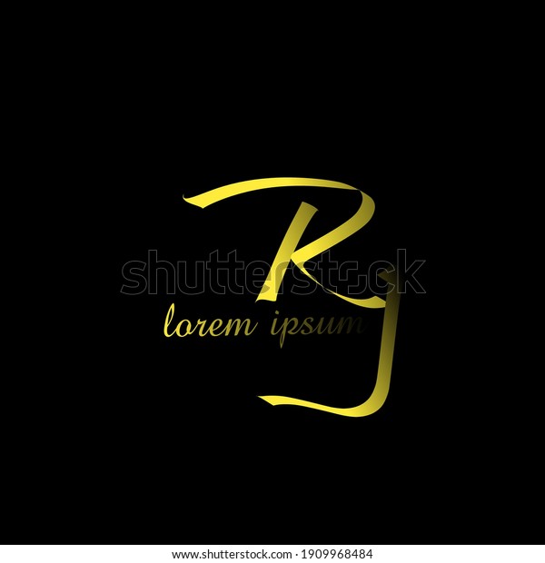 Premium Gradation Letter Rj Initials Logo Stock Vector (Royalty Free ...