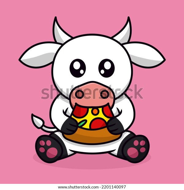 Premium Illustration Cute Cow Chibi Animal Stock Vector (Royalty Free ...