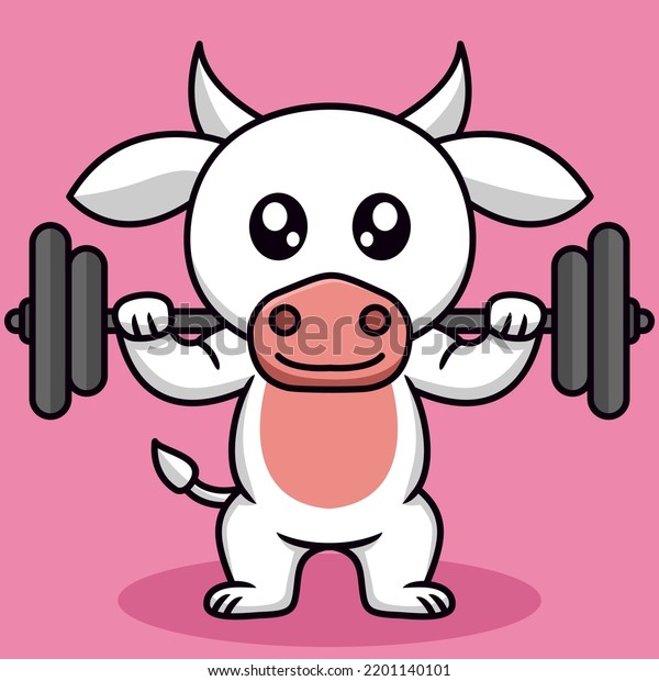 Premium Illustration Cute Cow Chibi Animal Stock Vector (Royalty Free ...
