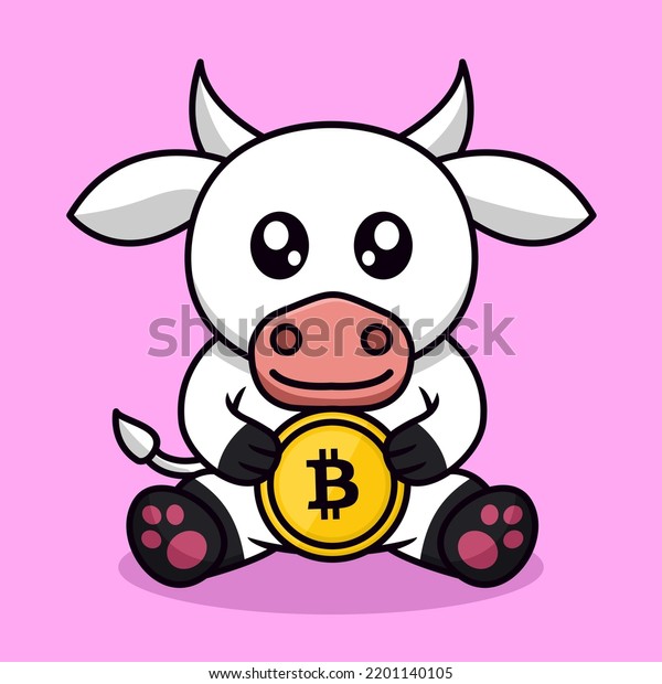 Premium Illustration Cute Cow Chibi Animal Stock Vector (Royalty Free ...