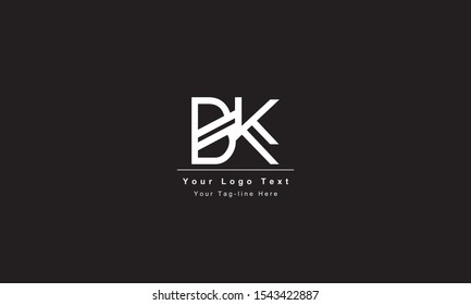 Premium Initial Letter Bk Logo Design Stock Vector (Royalty Free ...