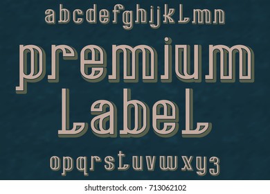 Ornate Label Font Isolated English Alphabet Stock Vector (Royalty Free ...