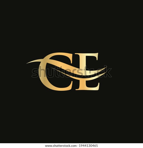 Premium Letter CE 로고 디자인(물파 개념 스톡 벡터(로열티 프리) 1944130465 | Shutterstock