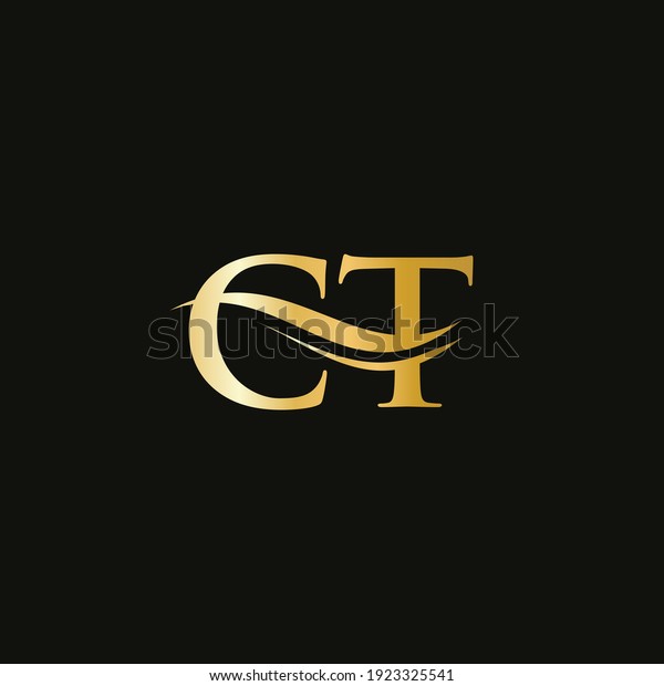 Premium Letter Ct Logo Design Water Stock Vector (Royalty Free ...