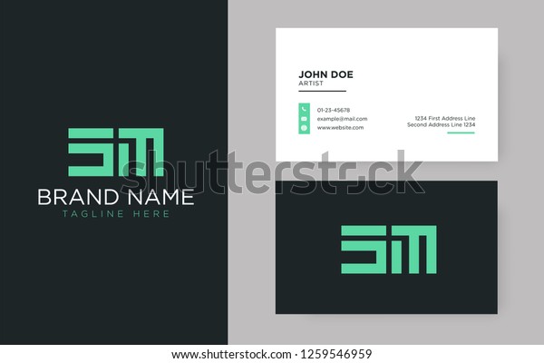 Premium Letter Sm Logo Elegant Corporate Stock Vector (Royalty Free ...