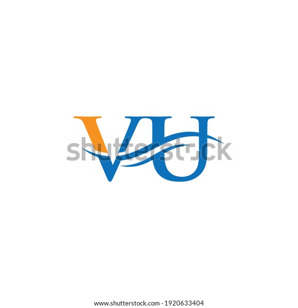 Premium Letter Vu Logo Design Water Stock Vector (Royalty Free ...
