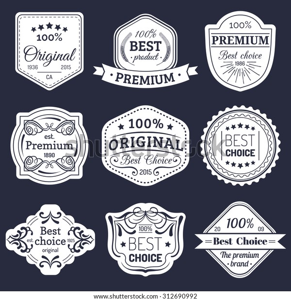 Premium Logos Set Best Choice Emblems Stock Vector (Royalty Free ...