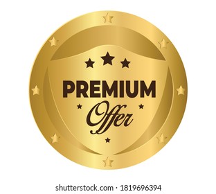 Premium Offers Vector Badge Label Stock Vector (Royalty Free ...