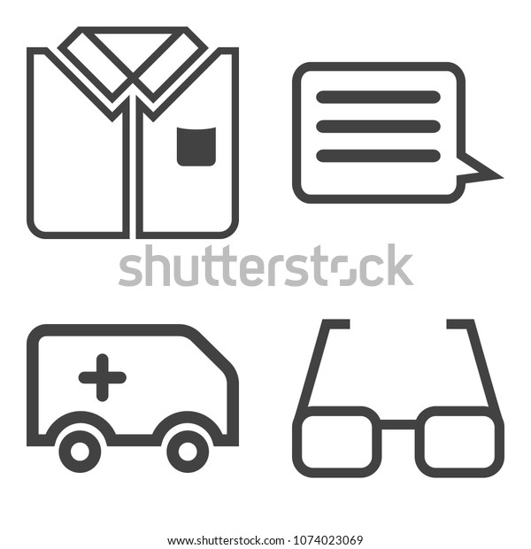 Premium Outline Set Containing Short Front Stock Vector (Royalty Free ...