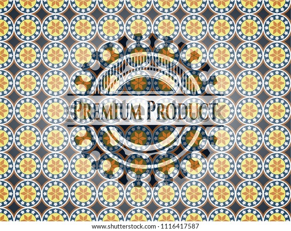 Premium Product Arabic Badge Background Arabesque Stock Vector (Royalty ...