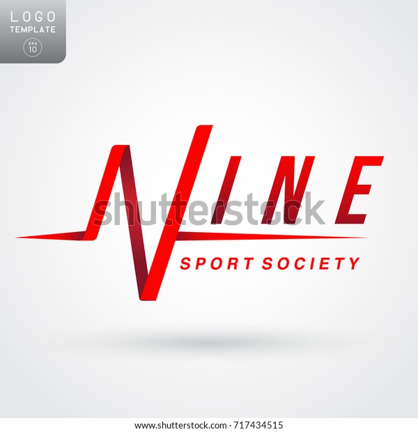 Premium Pulse Logo Shape Alphabet N Stock Vector (Royalty Free ...