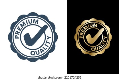 Premium Quality Badge Check Mark Seal Stock Vector (Royalty Free ...