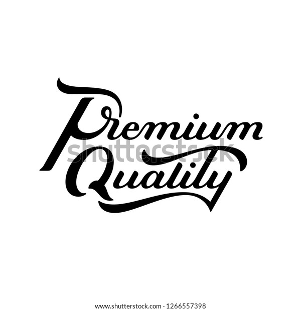 Premium Quality Hand Written Lettering Logo: vector de stock (libre de ...