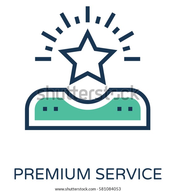 Premium Service Vector Icon เวกเตอร์สต็อก (ปลอดค่าลิขสิทธิ์) 581084053