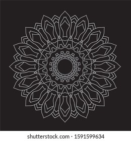 Premium Silver Mandala Vector Art Pattern Stock Vector (Royalty Free ...