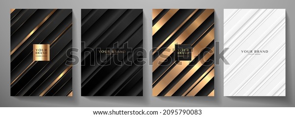 Premium Stripe Cover Design Set Luxury Stock Vector (Royalty Free ...