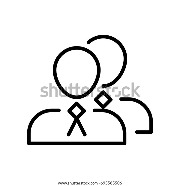 Premium User Icon Logo Line Style: vector de stock (libre de regalías ...