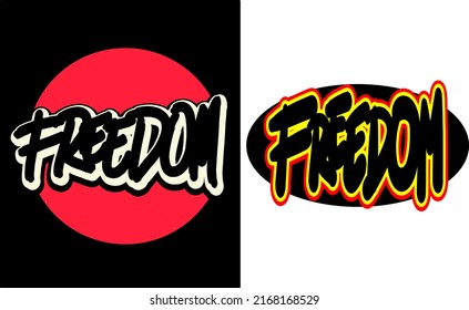 Premium Vector Freedom Lettering Hand Written Stock Vector (Royalty ...