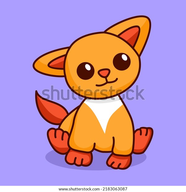 Premium Vector Illustration Cute Orange Dog Stock Vector (Royalty Free ...