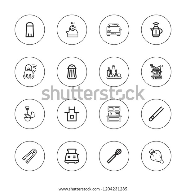 Preparation Icon Set Collection 16 Outline Stock Vector (Royalty Free ...