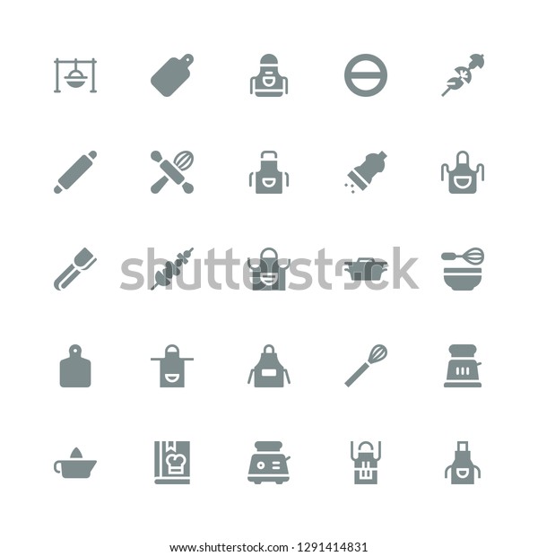Preparation Icon Set Collection 25 Filled Stock Vector (Royalty Free ...