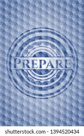 Prepare Blue Polygonal Emblem Vector Illustration Stock Vector (Royalty ...