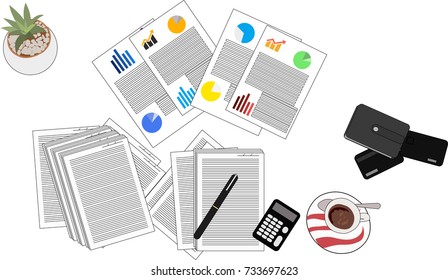 Prepare Business Documents Stock Vector (Royalty Free) 733697623 ...