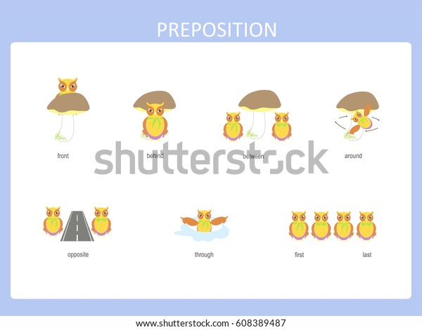 Preposition Motion Preschool Worksheet Stock Vector Stock Vector ...