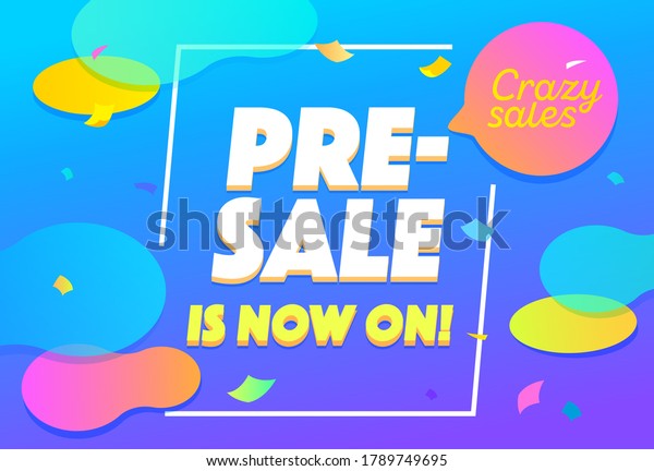 Presale Banner Design Discount Flyer Design Stock Vector (Royalty Free ...