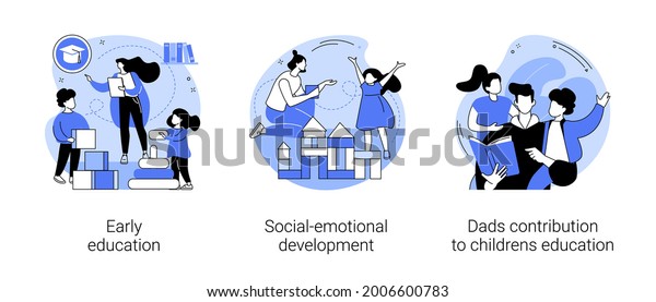 Preschool Children Abstract Concept Vector Illustration Stock Vector ...