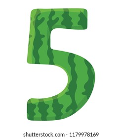 Preschool Counting Learning Number 5 Flat Stock Vector (Royalty Free ...