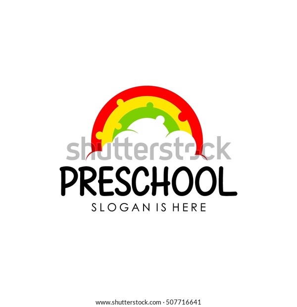 Preschool Kindergarten Logo Design Template Stock Vector (Royalty Free ...