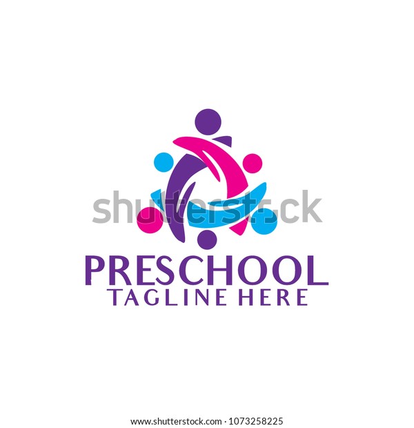 Preschool Logo Design Stock Vector (Royalty Free) 1073258225 | Shutterstock