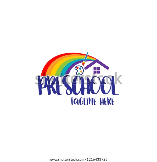 Preschool Logo Design Stock Vector (Royalty Free) 1216433728 | Shutterstock