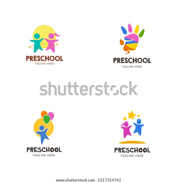Preschool Logo Design Stock Vector (Royalty Free) 1217354761 | Shutterstock