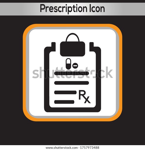 Prescription Icon Vector Graphics Designs Stock Vector (Royalty Free ...