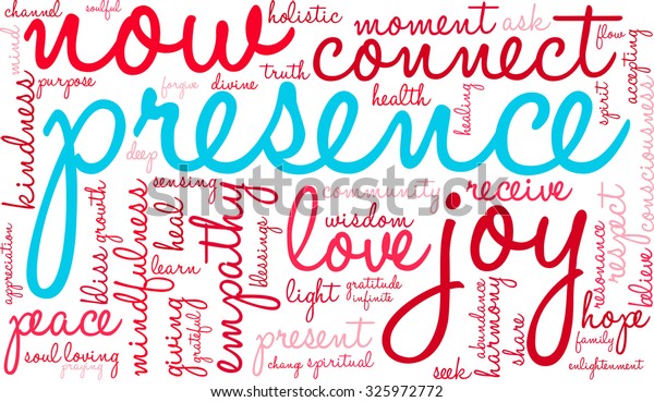 Presence Word Cloud On White Background Stock Vector (Royalty Free ...
