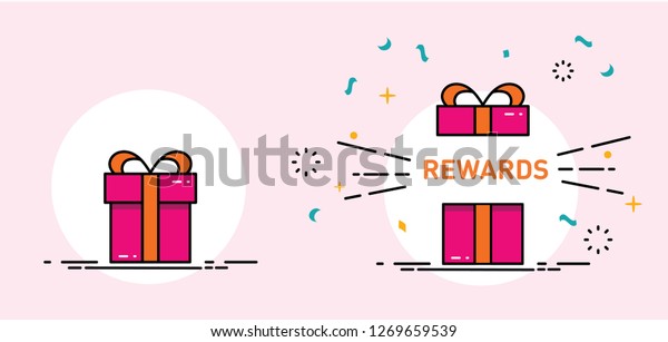Present Gift Reward Open Surprise Art Stock Vector (Royalty Free ...