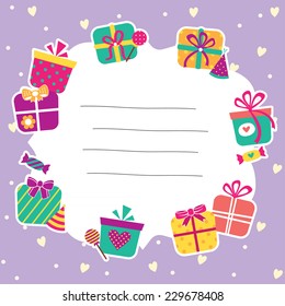 Present Gifts Layout Design Stock Vector (Royalty Free) 229678408 ...