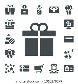 Present Icon Set 17 Filled Present Stock Vector (Royalty Free ...