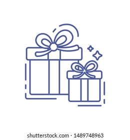 Present Line Vector Icon Wedding Gifts Stock Vector (Royalty Free ...